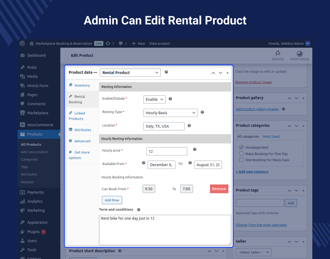 Multi-Vendor Booking Reservation System for WooCommerce by Webkul | CodeCanyon